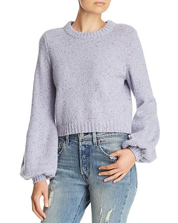 MILLY Balloon-Sleeve Sweater | Bloomingdale's