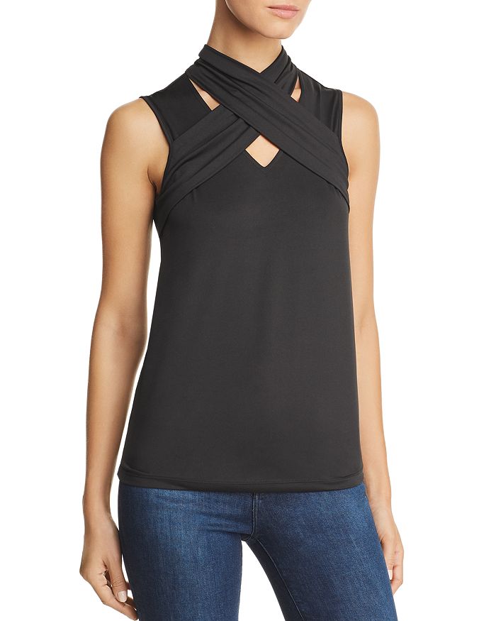 Design History Draped Cross-Neck Top | Bloomingdale's