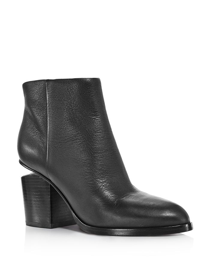 Alexander Wang Women's Gabi Round Toe Leather Booties | Bloomingdale's