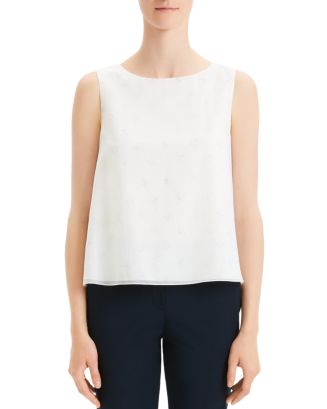 Theory Sleeveless Print Top | Bloomingdale's