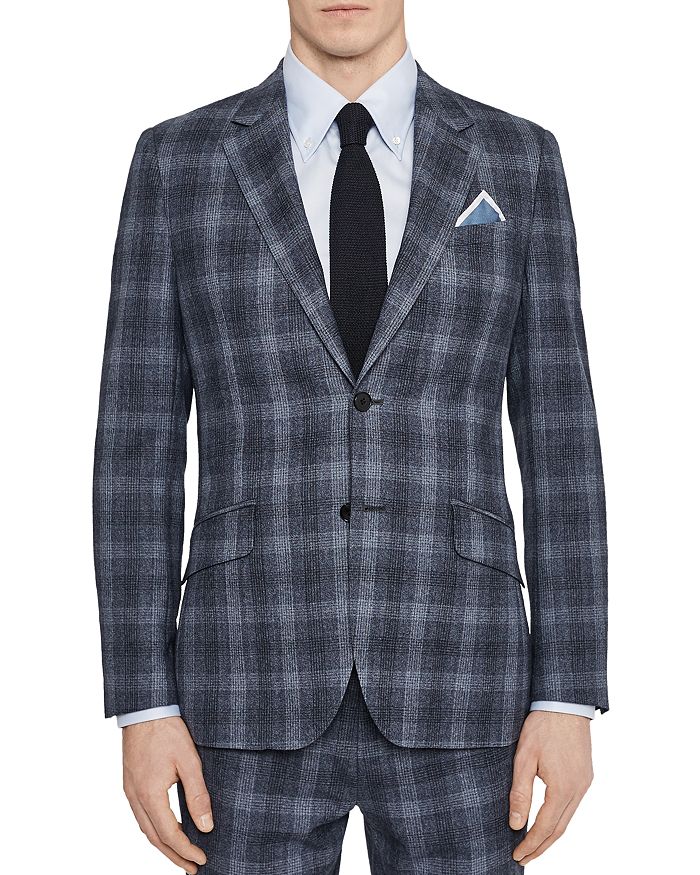 REISS Bond Checked Wool Slim Fit Suit Jacket | Bloomingdale's