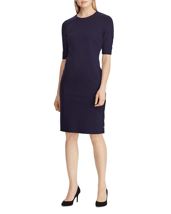 Ralph Lauren Side Snap Sheath Dress | Bloomingdale's