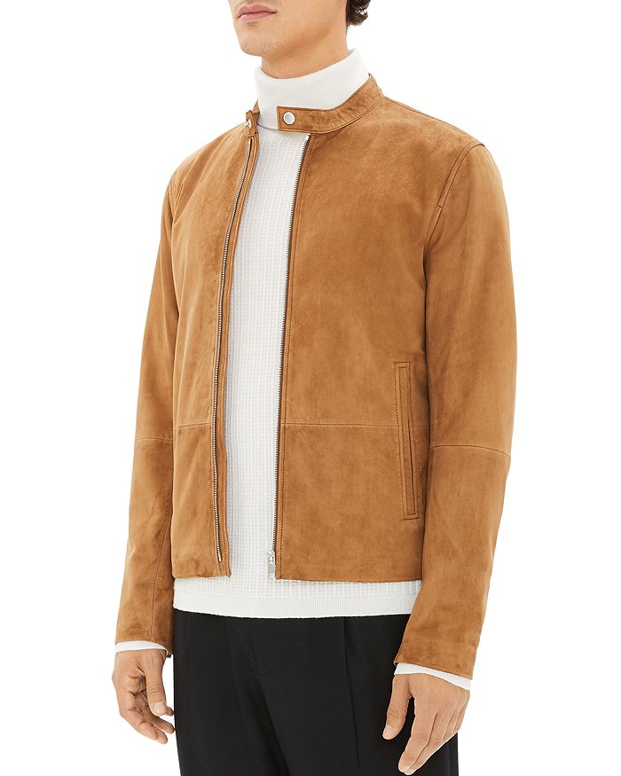 Theory Wynwood Suede Zip-Front Jacket | Bloomingdale's