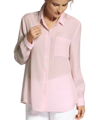 BASLER Pinstriped Button Down Blouse | Bloomingdale's
