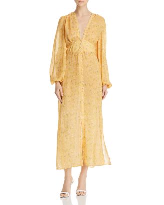 Divine Heritage Button-Front Floral Dress | Bloomingdale's