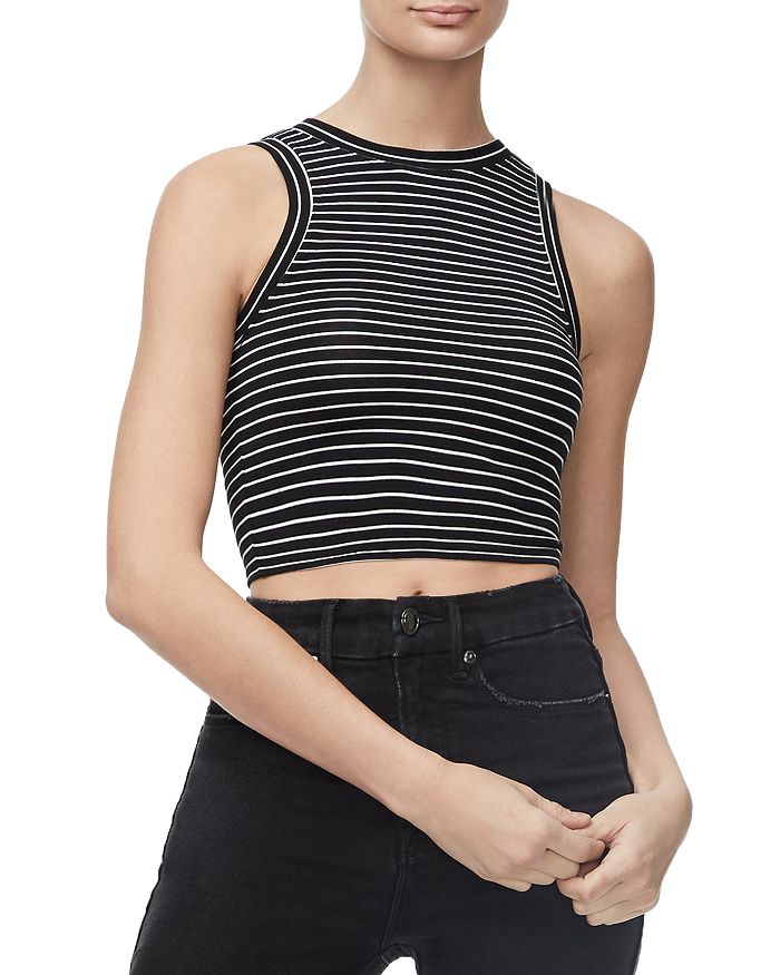 Good American Cropped Muscle Tee | Bloomingdale's