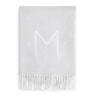Matouk Monogrammed Pezzo Throw | Bloomingdale's