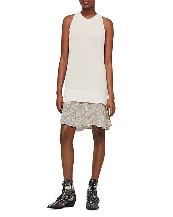 ALLSAINTS Haliki Speckle Layered-Look Dress | Bloomingdale's