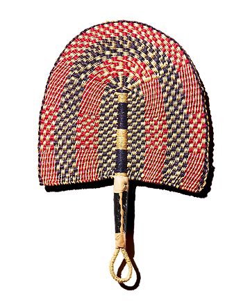 All Across Africa Checkered Ghanaian Fan | Bloomingdale's