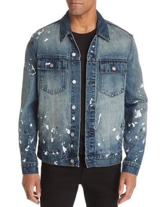 WeSC Paint Splatter Regular Fit Denim Jacket | Bloomingdale's