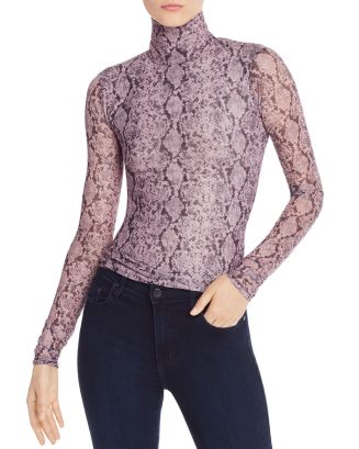 Cinq à Sept Cinq a Sept Python Print Turtleneck | Bloomingdale's