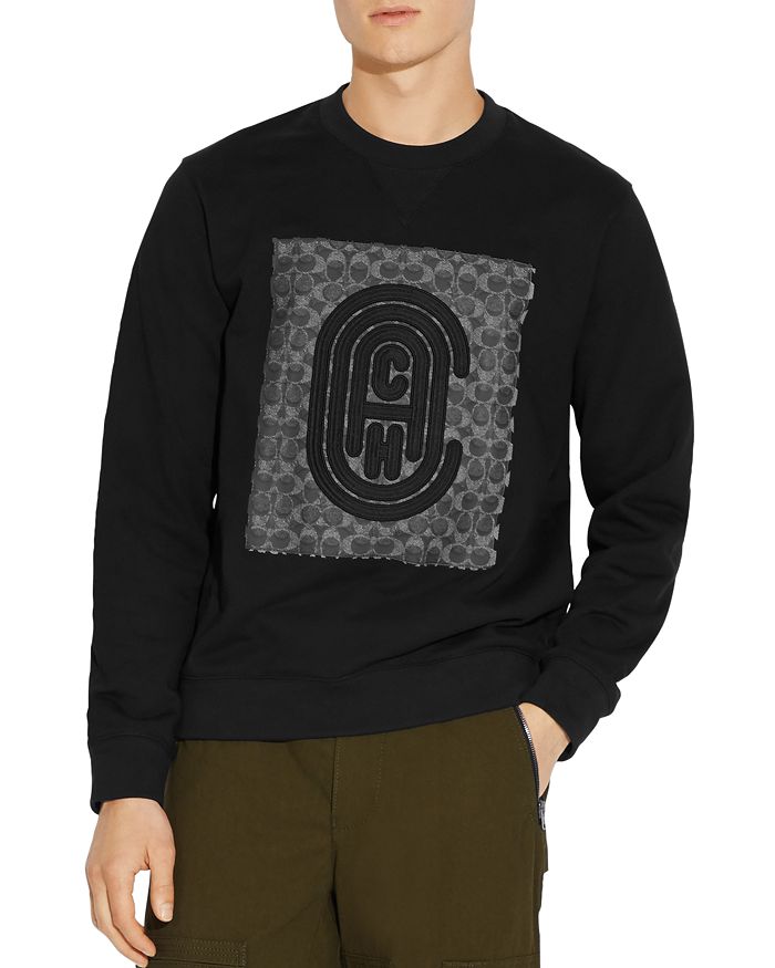 COACH Signature Retro Logo Embroidered Sweatshirt | Bloomingdale's
