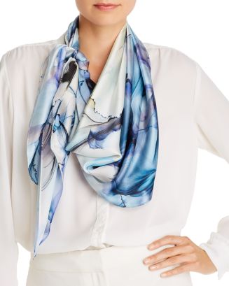 Echo Natural Swirl Silk Square Scarf | Bloomingdale's