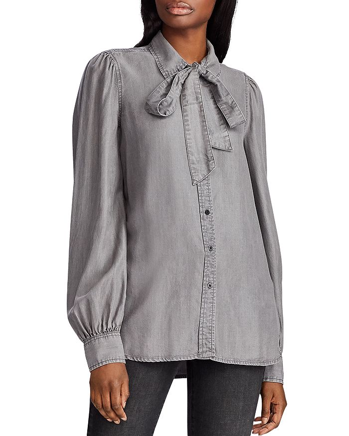 Ralph Lauren Tie-Neck Shirt | Bloomingdale's