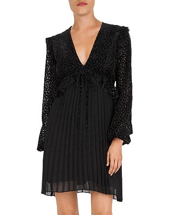 The Kooples Leopard Devoré Mini Dress | Bloomingdale's