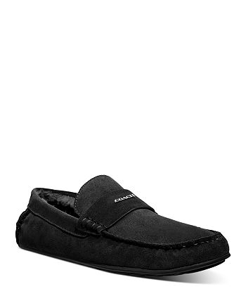 COACH Men's Faux Shearling Slippers | Bloomingdale's