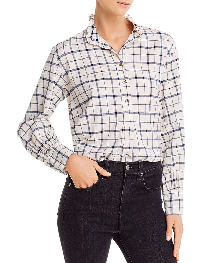 Rebecca Taylor Brushed Plaid Shirt | Bloomingdale's