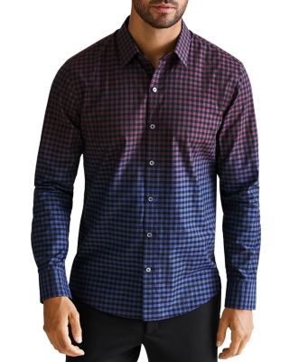 Click here for Zachary Prell Randy Ombre Check Classic Fit Shirt prices