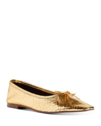 SCHUTZ Women's Arissa Embossed Square-Toe Flats | Bloomingdale's