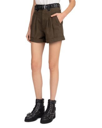 The Kooples Belted Cotton Shorts | Bloomingdale's