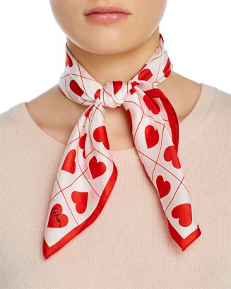 Echo Hearts Silk Neckerchief | Bloomingdale's