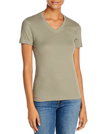 Three Dots Cotton V-Neck Tee | Bloomingdale's