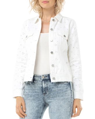Liverpool Los Angeles Eyelet Denim Jacket | Bloomingdale's