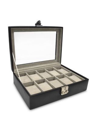 ROYCE New York Ten-Slot Leather Watch Box | Bloomingdale's