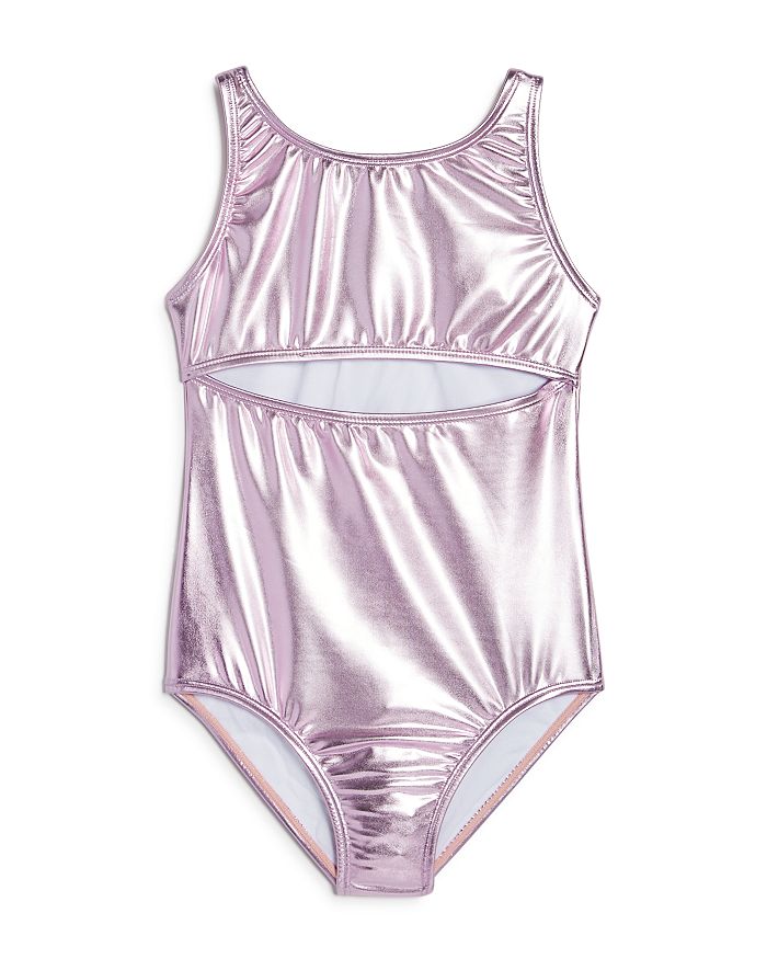 Limeapple Girls' Elle Metallic One-Piece Swimsuit - Little Kid, Big Kid ...