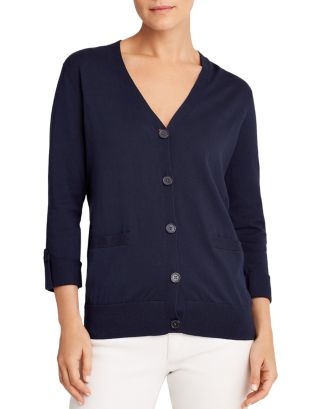 Ralph Lauren Cotton Roll Tab Cardigan | Bloomingdale's