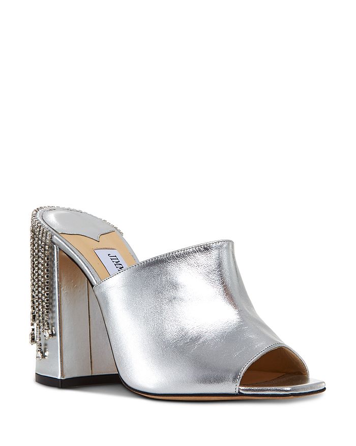 Jimmy Choo Women's Baia 100 High Heel Crystal Clogs | Bloomingdale's