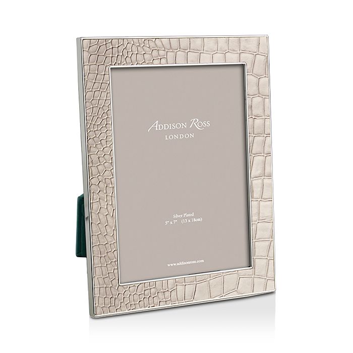 Addison Ross Faux-Croc Frame, 5" x 7" | Bloomingdale's