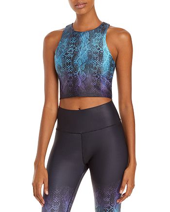 AQUA Ombre Snake Print Sports Bra - 100% Exclusive | Bloomingdale's