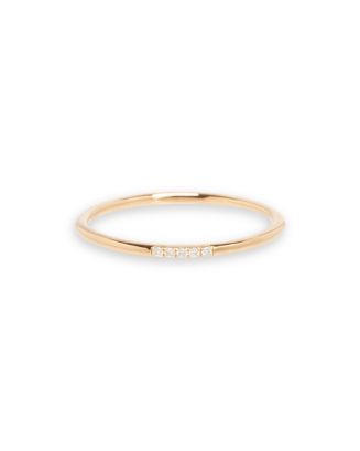 Zoë Chicco 14K Yellow Gold Diamond Thin Stacking Ring | Bloomingdale's