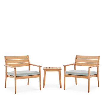 Modway Breton 3 Piece Outdoor Patio Ash Wood Set | Bloomingdale's