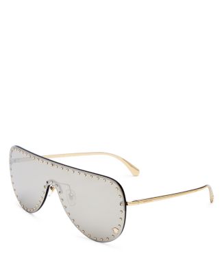 Versace Rimless Shield Sunglasses, 142mm | Bloomingdale's