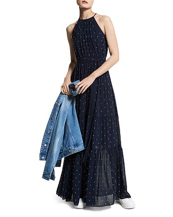 MICHAEL Michael Kors Perfect Dots Halter Maxi Dress | Bloomingdale's