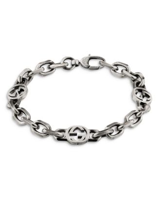Gucci Sterling Silver Interlocking Chain Bracelet | Bloomingdale's