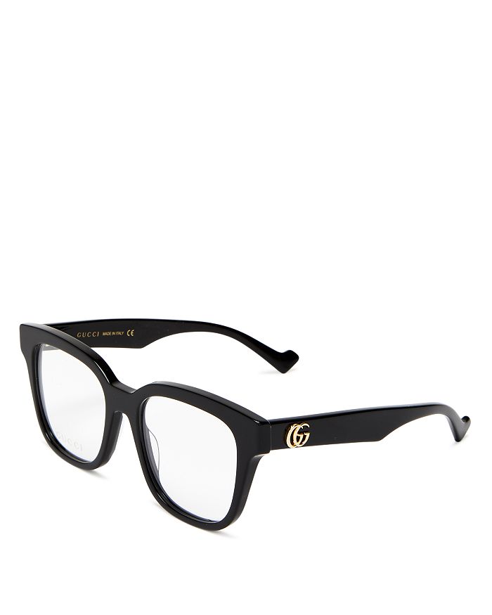 Gucci Women’s Square Clear Glasses, 52mm | Bloomingdale's