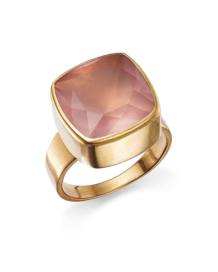 ANNETTE FERDINANDSEN DESIGN 18K Yellow Gold Rose Quartz Roxy Statement ...