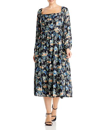WAYF Floral Print Midi Dress | Bloomingdale's