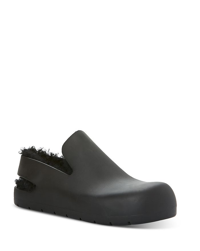 Bottega Veneta Women's Shearling Lined Rubber Clogs | Bloomingdale's