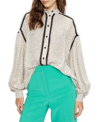 Ted Baker Oldham Printed Balloon Sleeve Blouse | Bloomingdale's