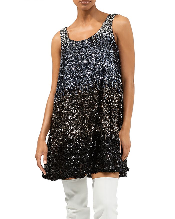 FRENCH CONNECTION Estari Ombré Sequined Swing Dress | Bloomingdale's