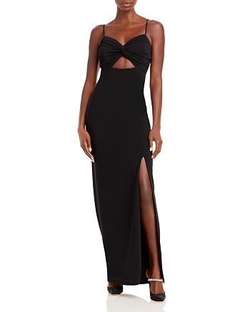 AQUA Front Cutout High Slit Gown - 100% Exclusive | Bloomingdale's
