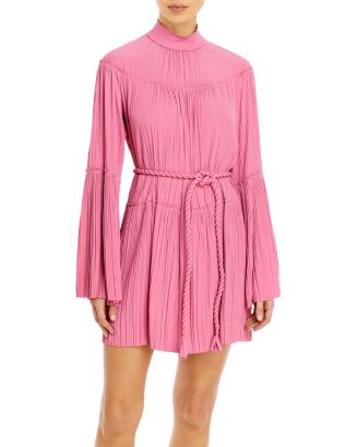 A.L.C. Tressa Bell Sleeve Pleated Mini Dress | Bloomingdale's