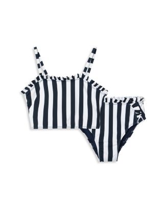 Habitual Kids Girls' Mini Ruffles Stripe Two Piece Swimsuit - Big Kid ...
