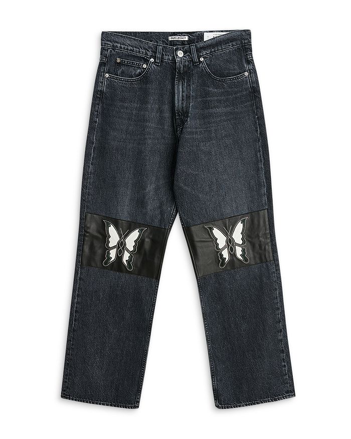 OUR LEGACY Third Cut Patch Jean in Schm Black | Bloomingdale's