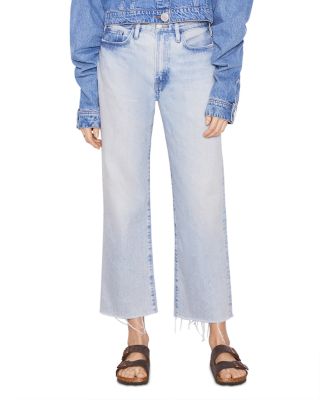 FRAME Le Jane High Rise Cropped Straight Leg Jeans in Luster ...
