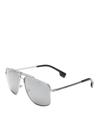 Versace Polarized Brow Bar Aviator Sunglasses, 61mm | Bloomingdale's